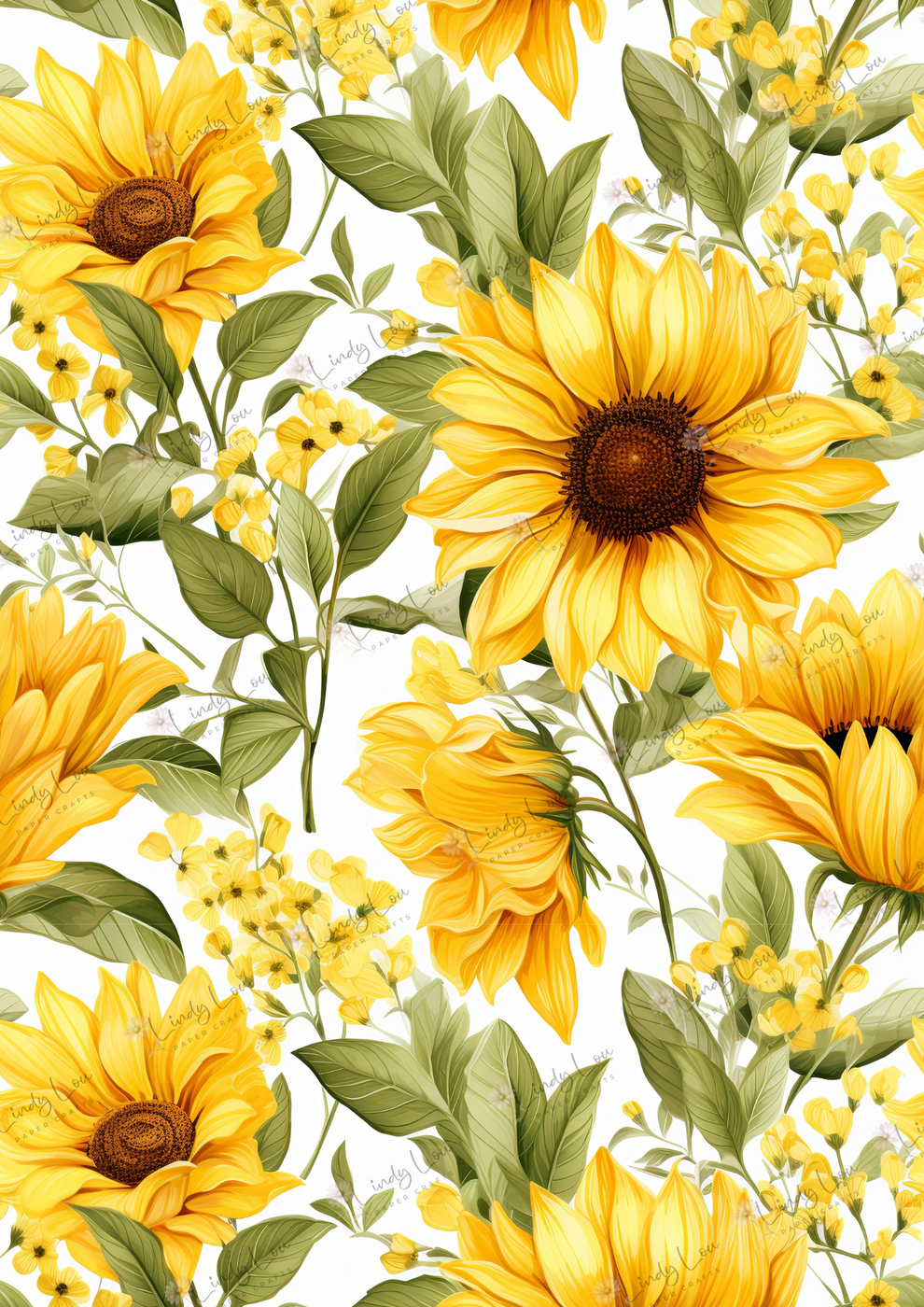 A4 Single Sheet - Sunshine & Moo - Sunbeam Scatter – Lindy Lou Paper Crafts